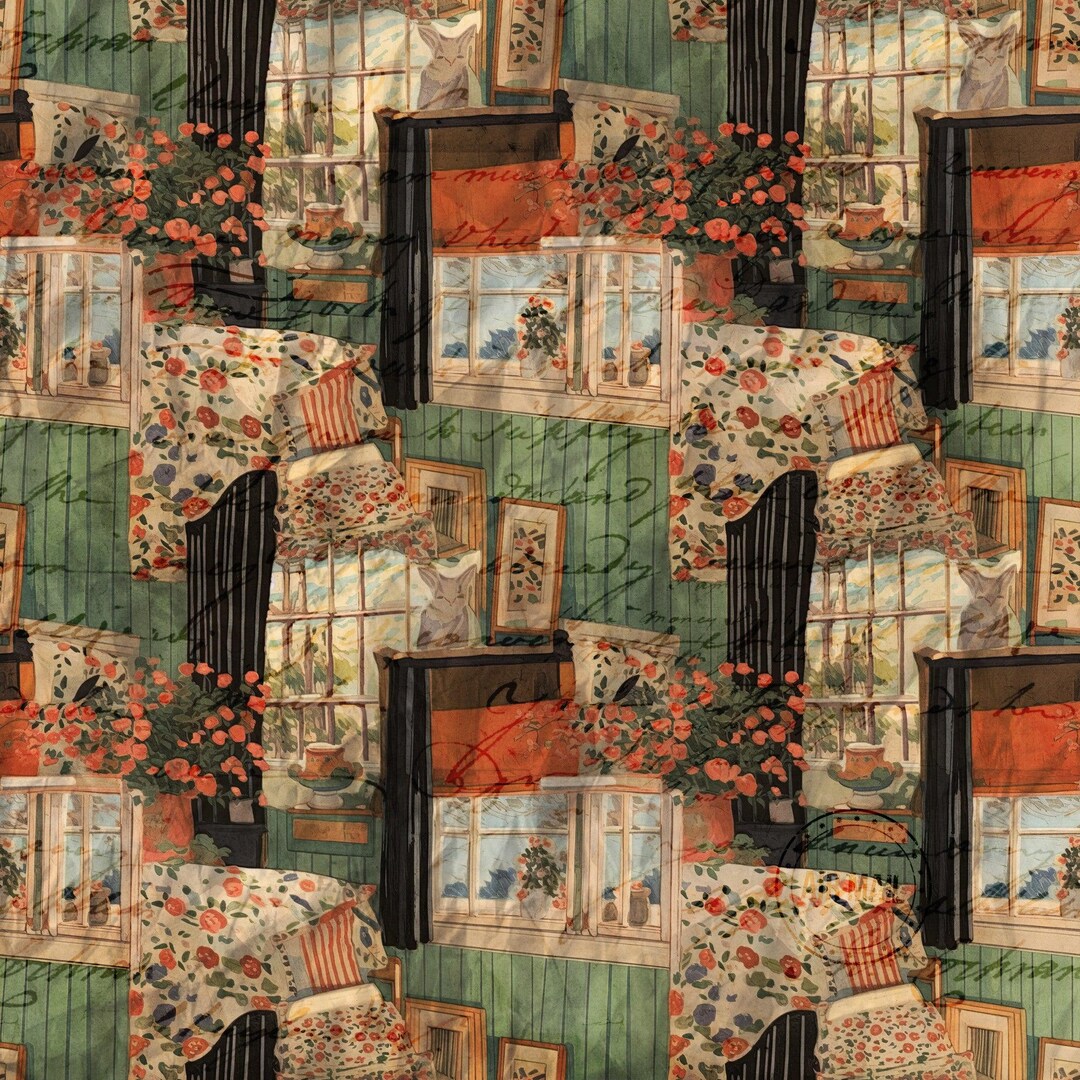 Cottagecore Scrapbook Pattern 3 Quilting Cotton Fabric - Etsy