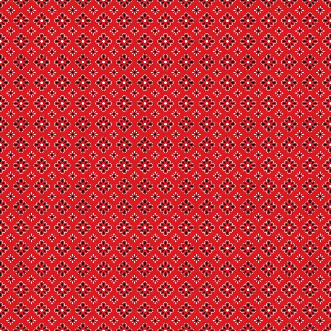 Red Bandana Pattern 9 Quilting Cotton Fabric - Etsy