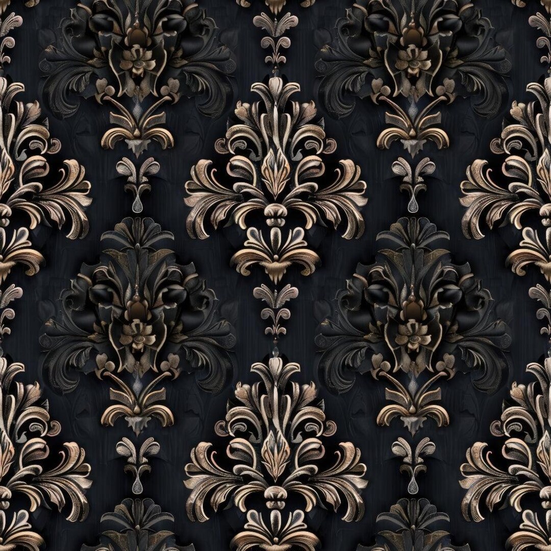 Gothic Damask Pattern 4 Quilting Cotton Fabric - Etsy