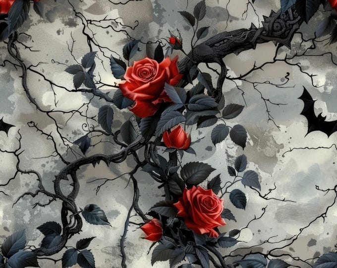 A Gothic Night Pattern 10 Quilting Cotton Fabric - Etsy