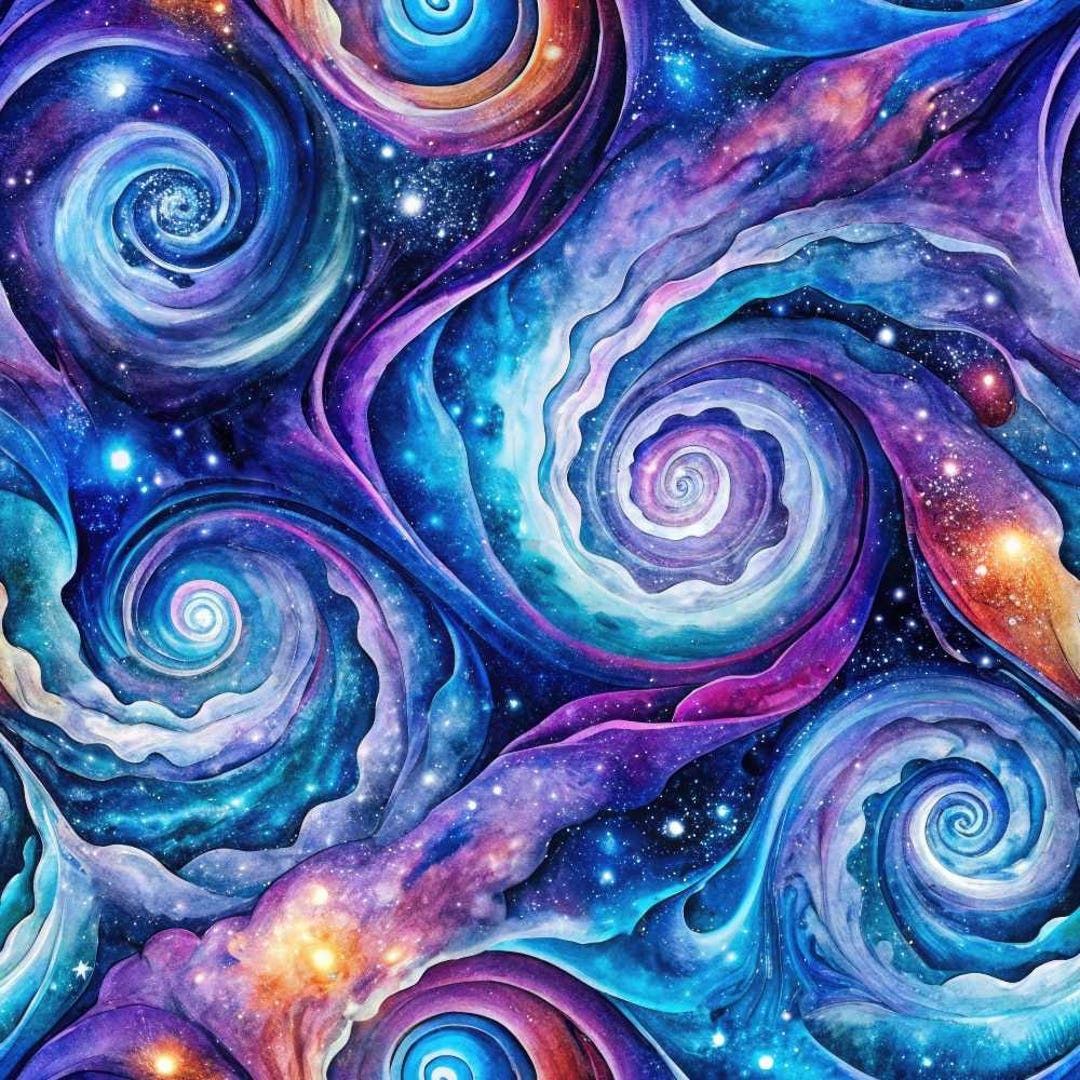 Cosmic Swirls Pattern 2 Quilting Cotton Fabric - Etsy