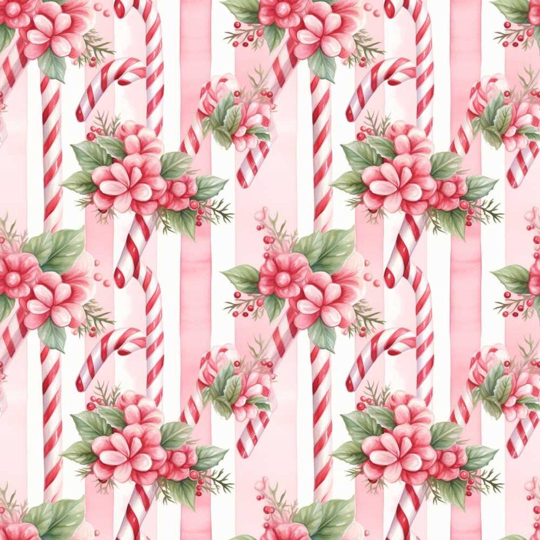 Vintage Pink Christmas Pattern 8 Quilting Cotton Fabric - Etsy