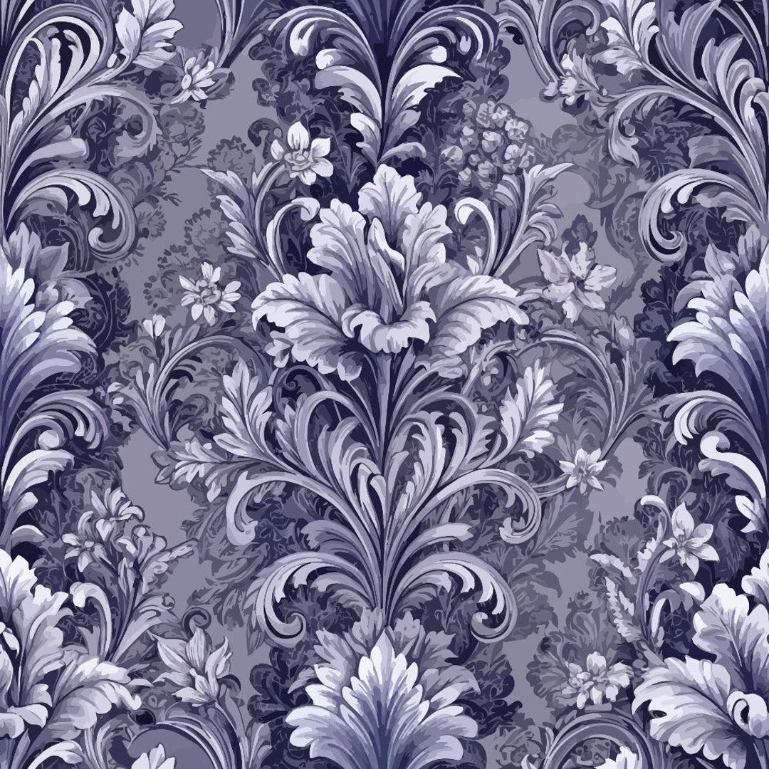 Baroque Florals Pattern 221 Quilting Cotton Fabric - Etsy