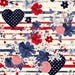 Patriotic Shabby Chic Pattern 12 Quilting Cotton Fabric - Etsy