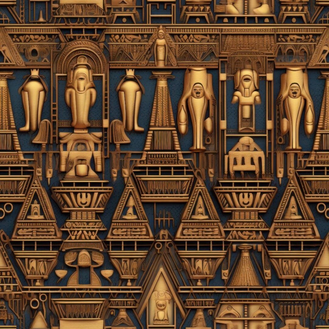 2D Ancient Egypt Pattern 22 Quilting Cotton Fabric - Etsy