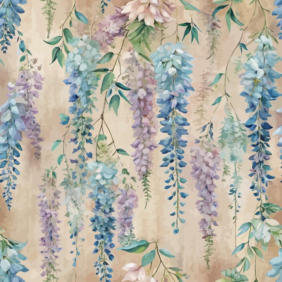 Art Nouveau Wisteria Vines Pattern 2 Quilting Cotton Fabric - Etsy