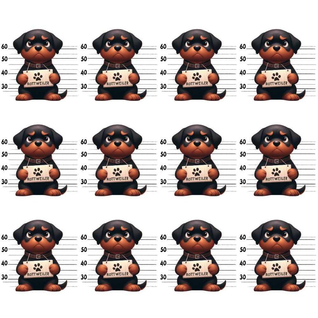 Doggie Mugshots Rottweiler Pattern Quilting Cotton Fabric - Etsy