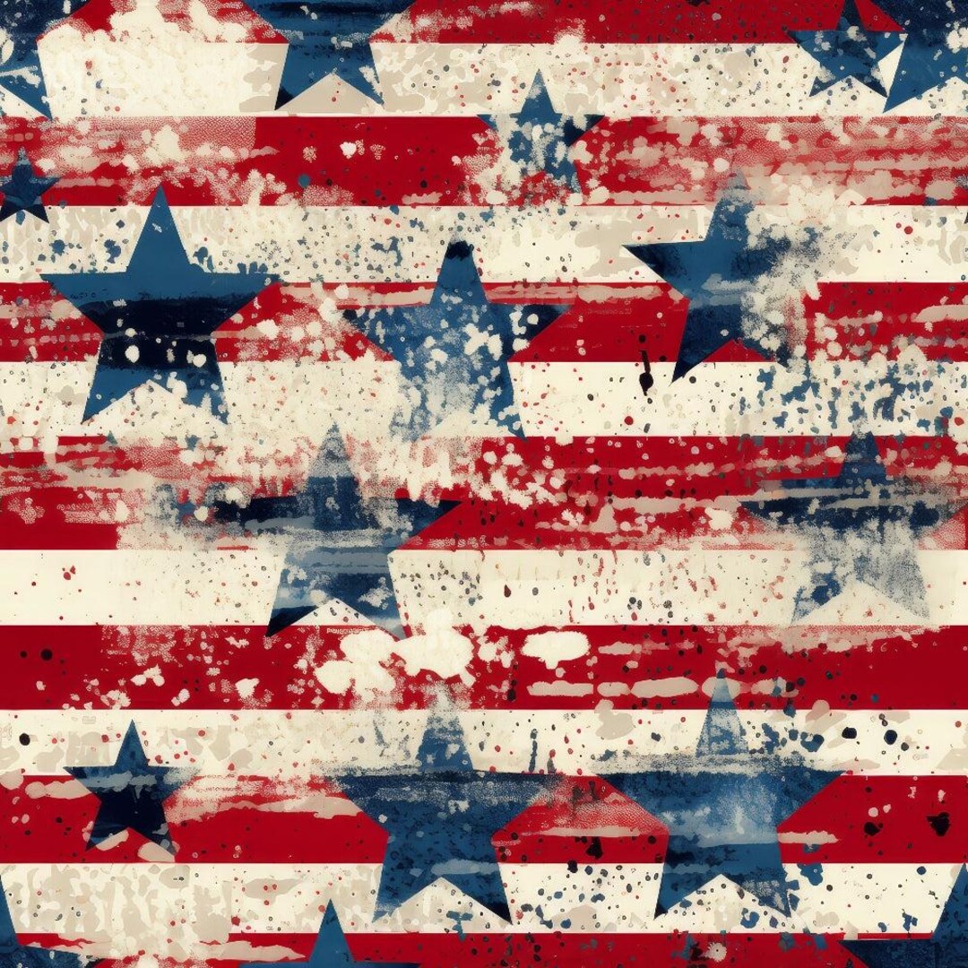 Patriotic Shabby Chic Pattern 4 Quilting Cotton Fabric - Etsy