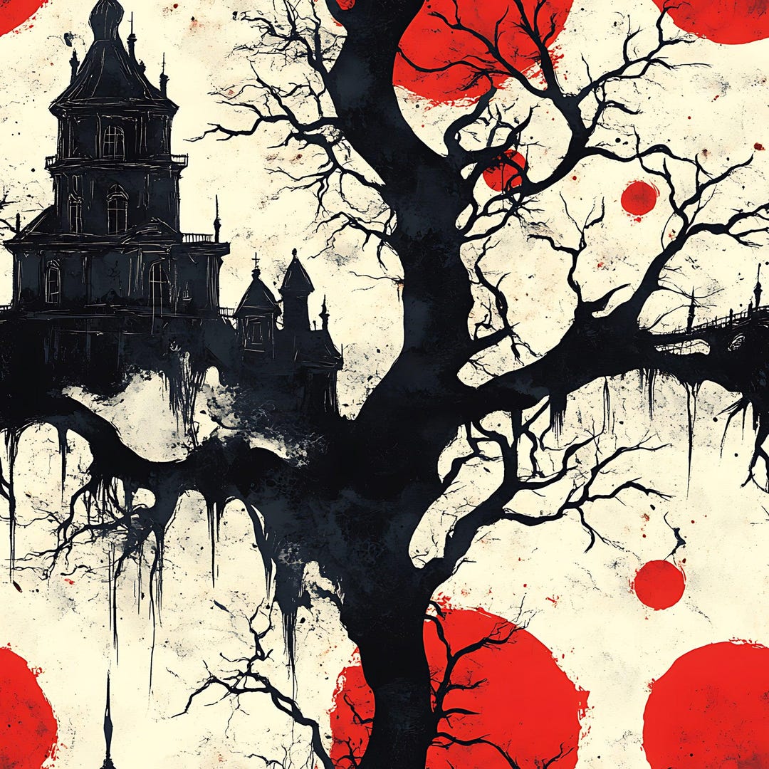 Blood Moon Manor Pattern 9 Quilting Cotton Fabric - Etsy