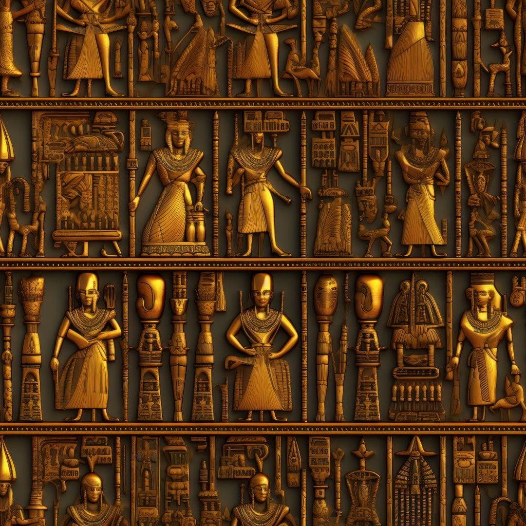 2D Ancient Egypt Pattern 2 Quilting Cotton Fabric - Etsy