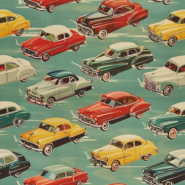 Classic Car Fabric - Etsy
