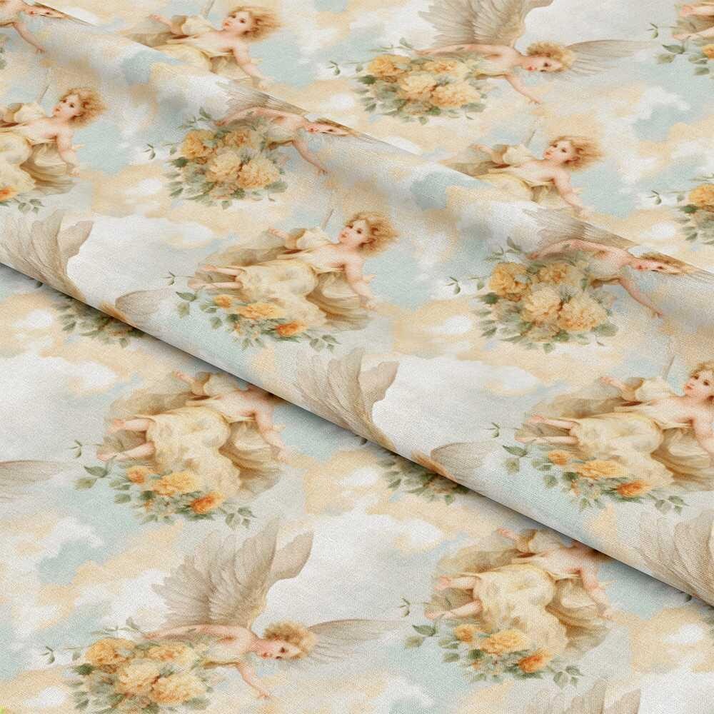 Vintage Angels in Heavenly Skies Pattern 17 Quilting Cotton Fabric - Etsy