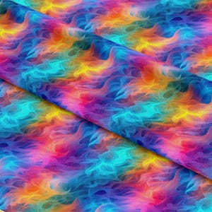 Rainbow Smoke Pattern 4 Quilting Cotton Fabric - Etsy