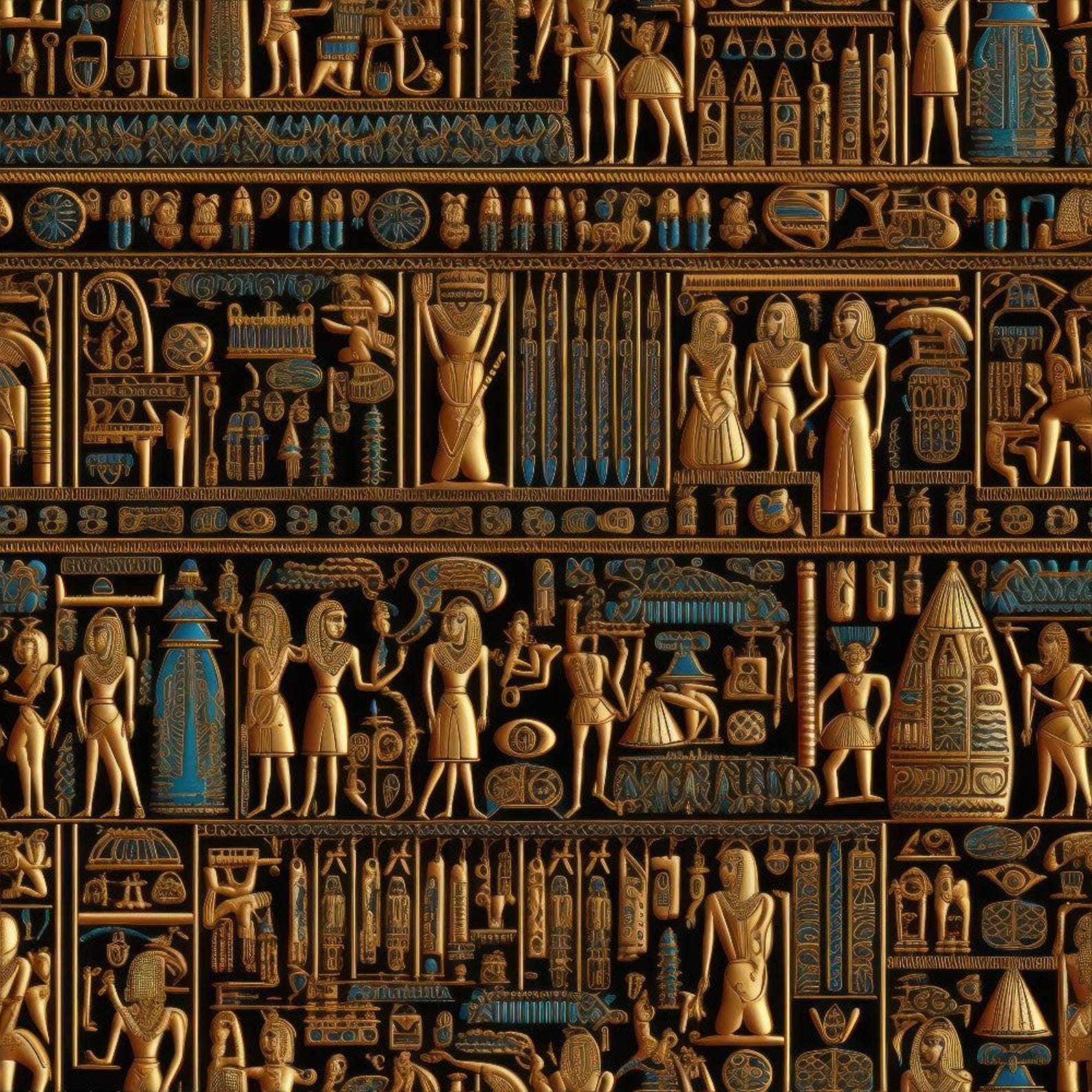 2D Ancient Egypt Pattern 25 Quilting Cotton Fabric - Etsy