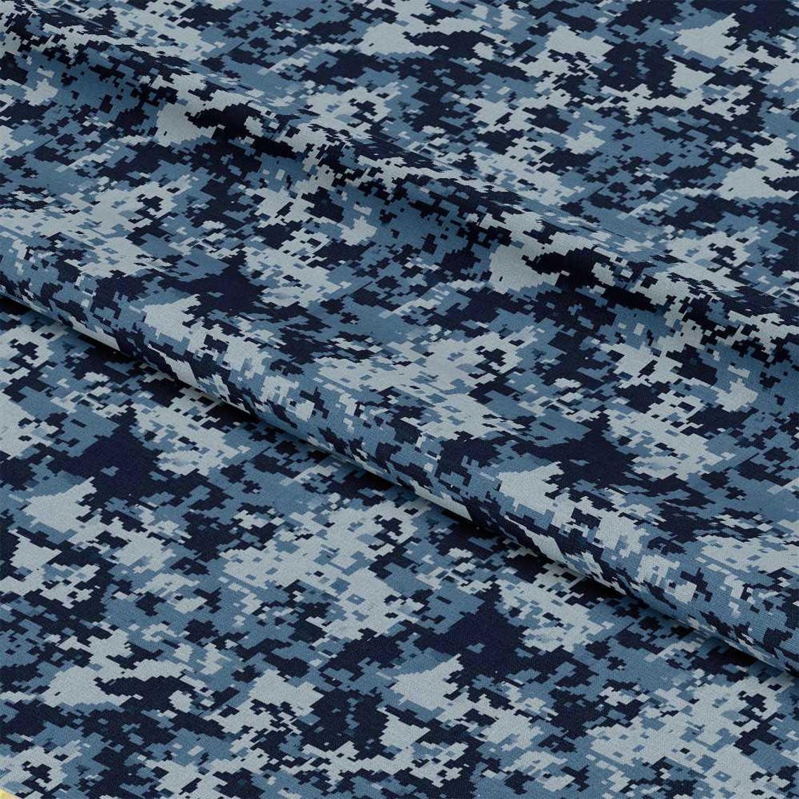 Blue Military Camouflage Pattern 1 Quilting Cotton Fabric - Etsy