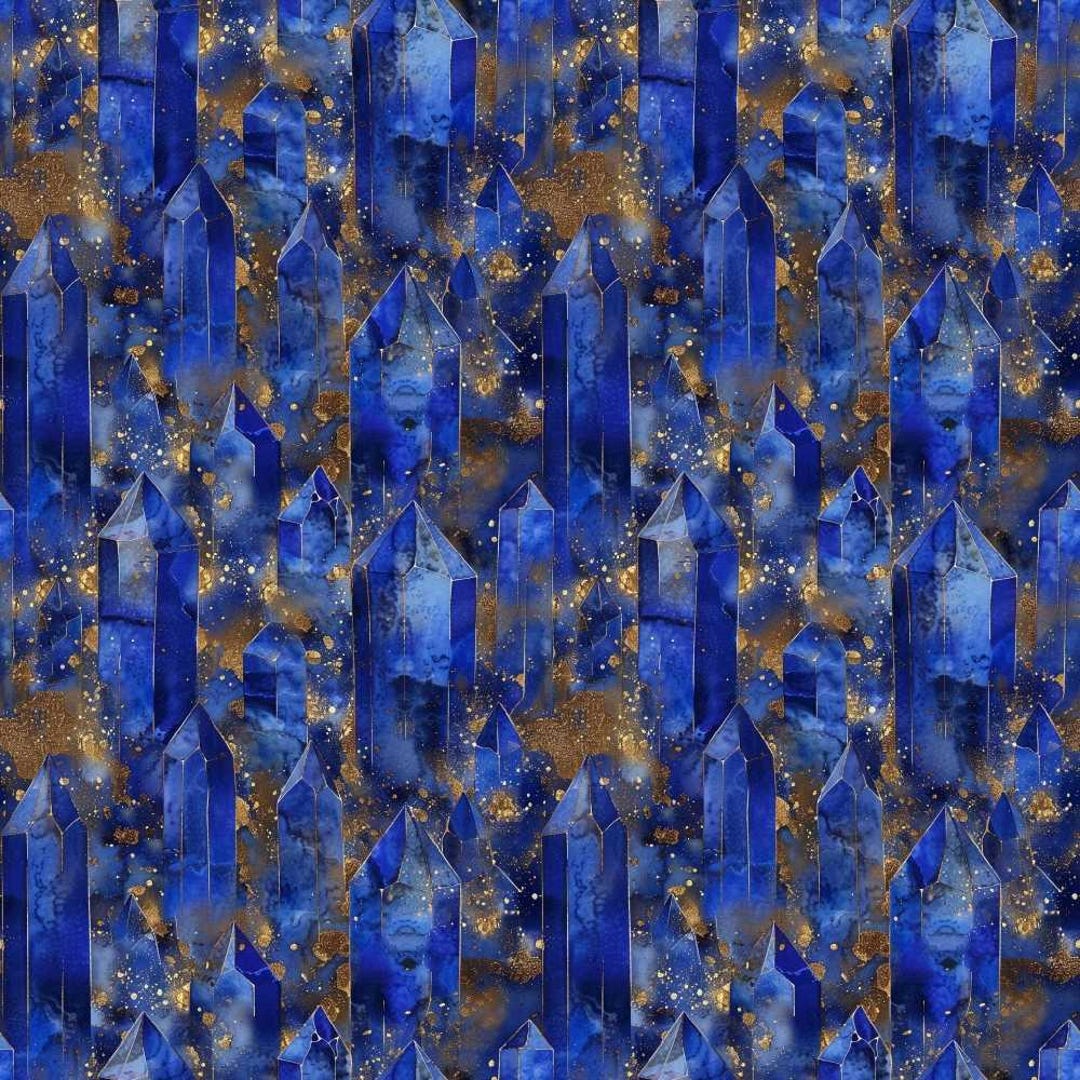 Lapis Lazuli Gemstones Pattern 2 Quilting Cotton Fabric - Etsy