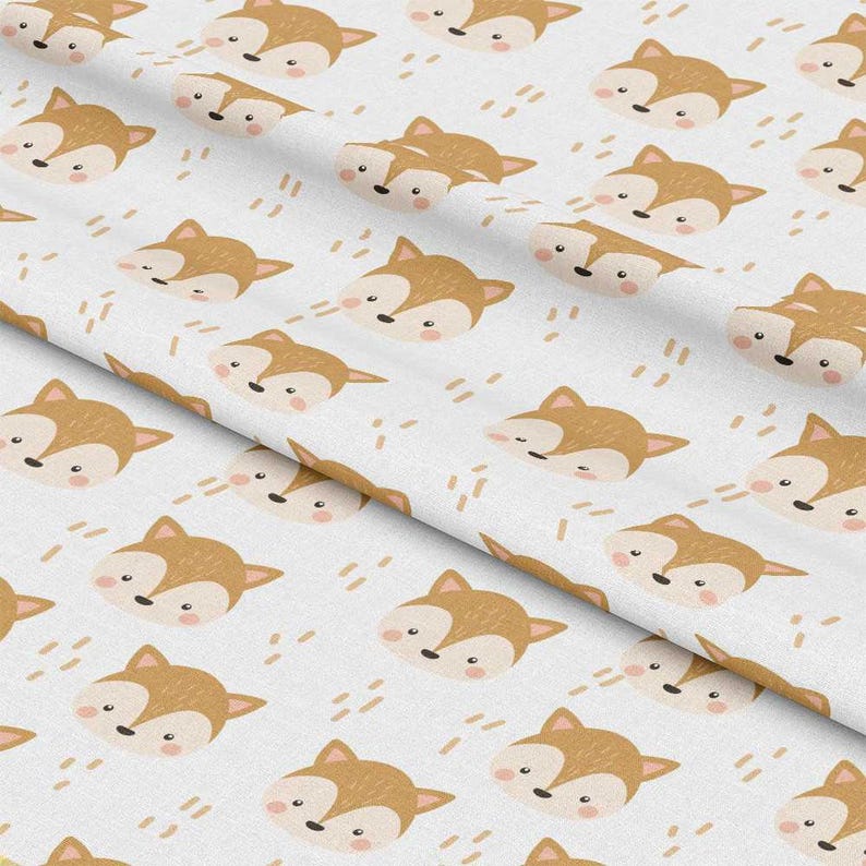 Cute Baby Fox Pattern 4 Quilting Cotton Fabric - Etsy