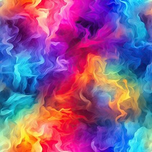 Rainbow Smoke Pattern 1 Quilting Cotton Fabric - Etsy