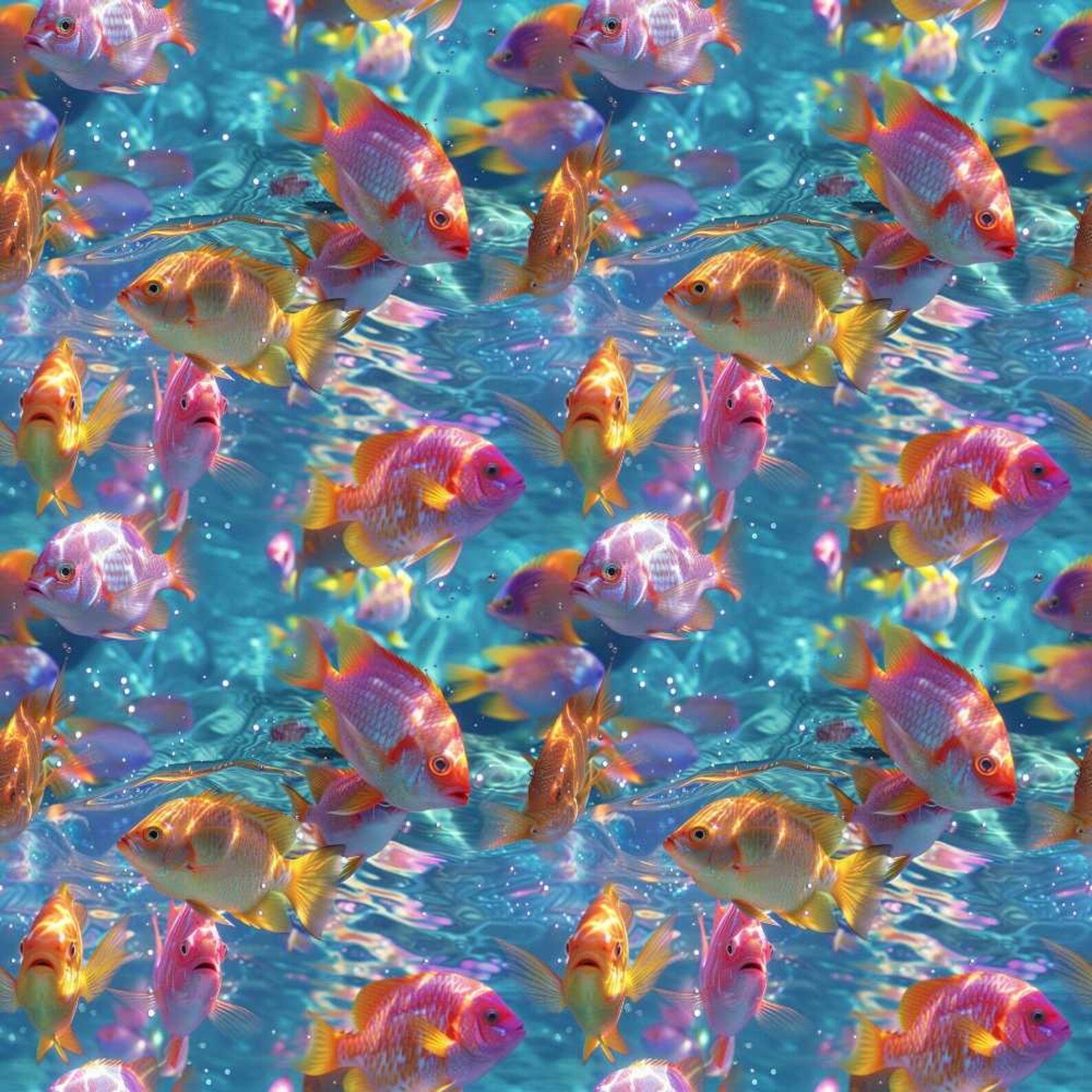 School of Fish Pattern 10 Quilting Cotton Fabric - Etsy