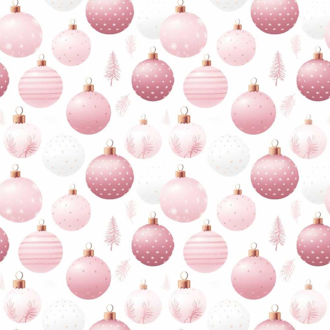 Pink Christmas Pattern 5 Quilting Cotton Fabric - Etsy