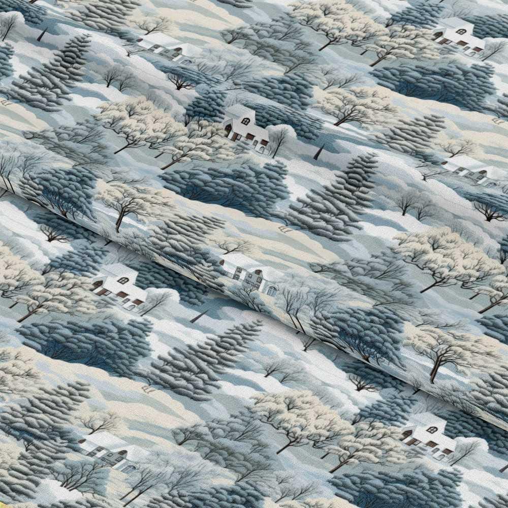 Winter Scenery Pattern 12 Quilting Cotton Fabric - Etsy