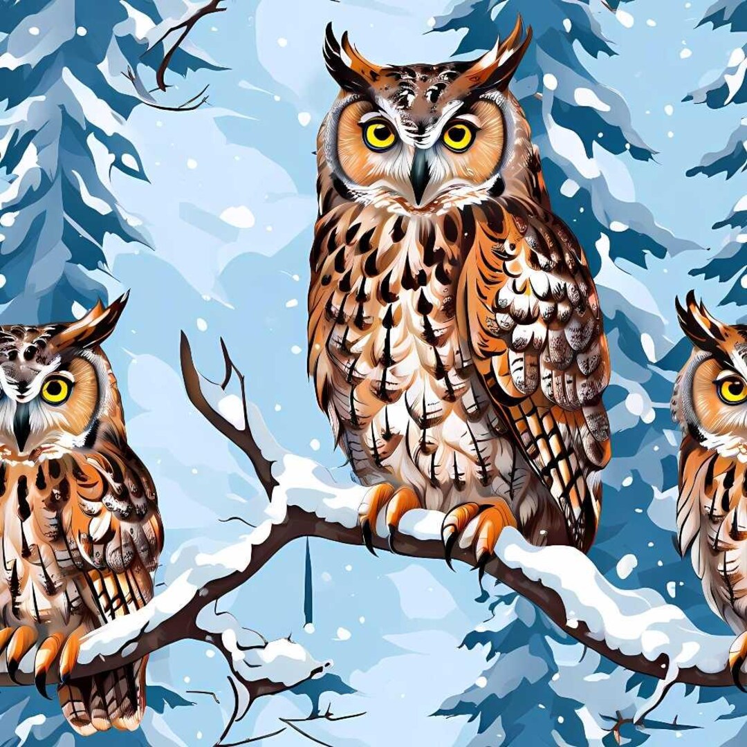Winter Animals Pattern 10 Quilting Cotton Fabric - Etsy