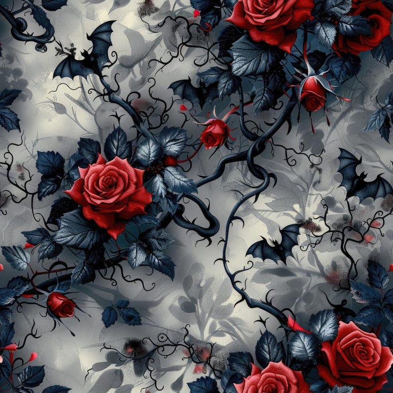 A Gothic Night Pattern 12 Quilting Cotton Fabric - Etsy