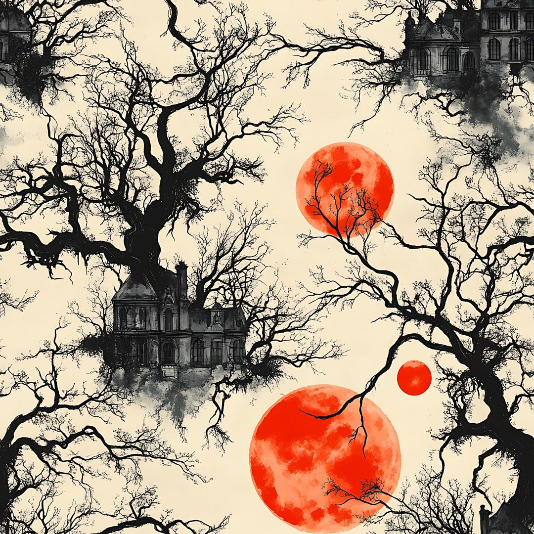Blood Moon Manor Pattern 14 Quilting Cotton Fabric - Etsy