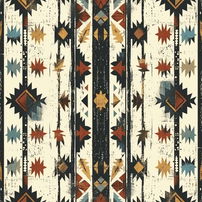 Retro Native American Pattern 3 Quilting Cotton Fabric - Etsy