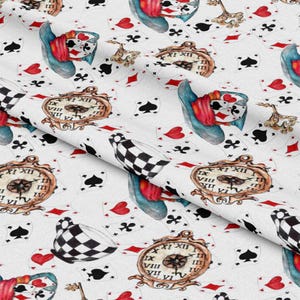 Alice in Wonderland Pattern 2 Quilting Cotton Fabric - Etsy