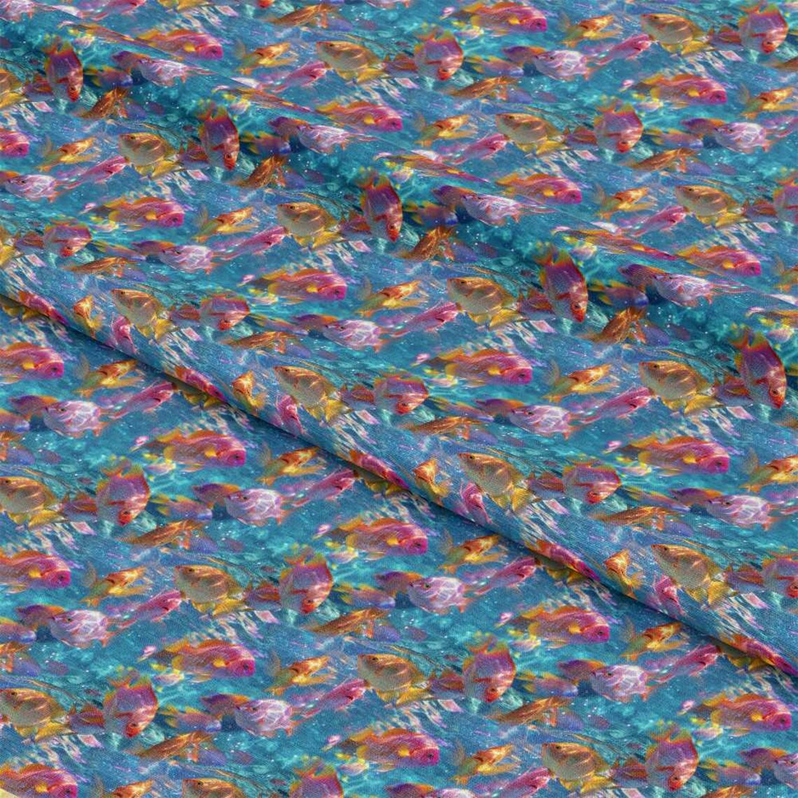 School of Fish Pattern 10 Quilting Cotton Fabric - Etsy