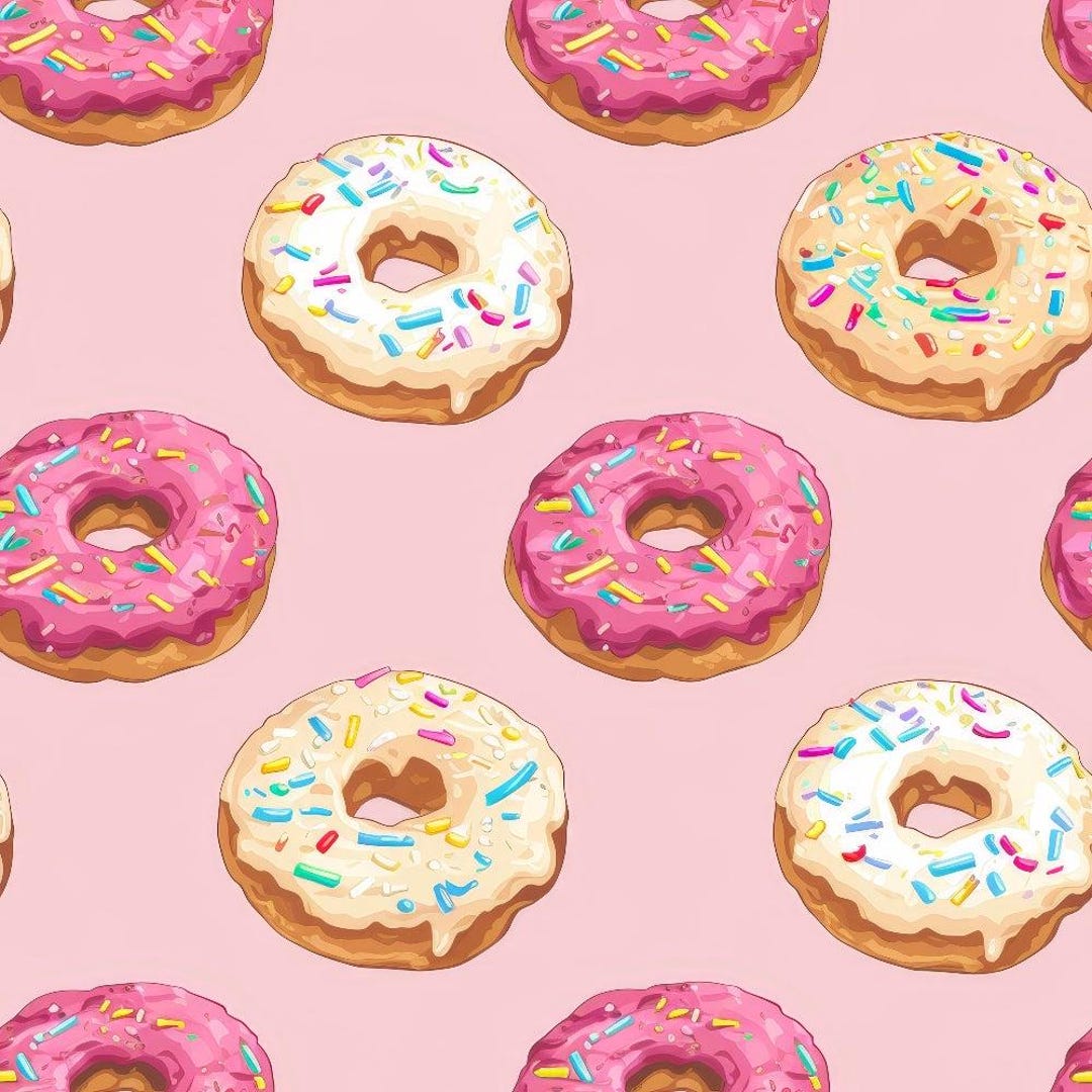 Sprinkle Donuts Pattern 10 Quilting Cotton Fabric - Etsy