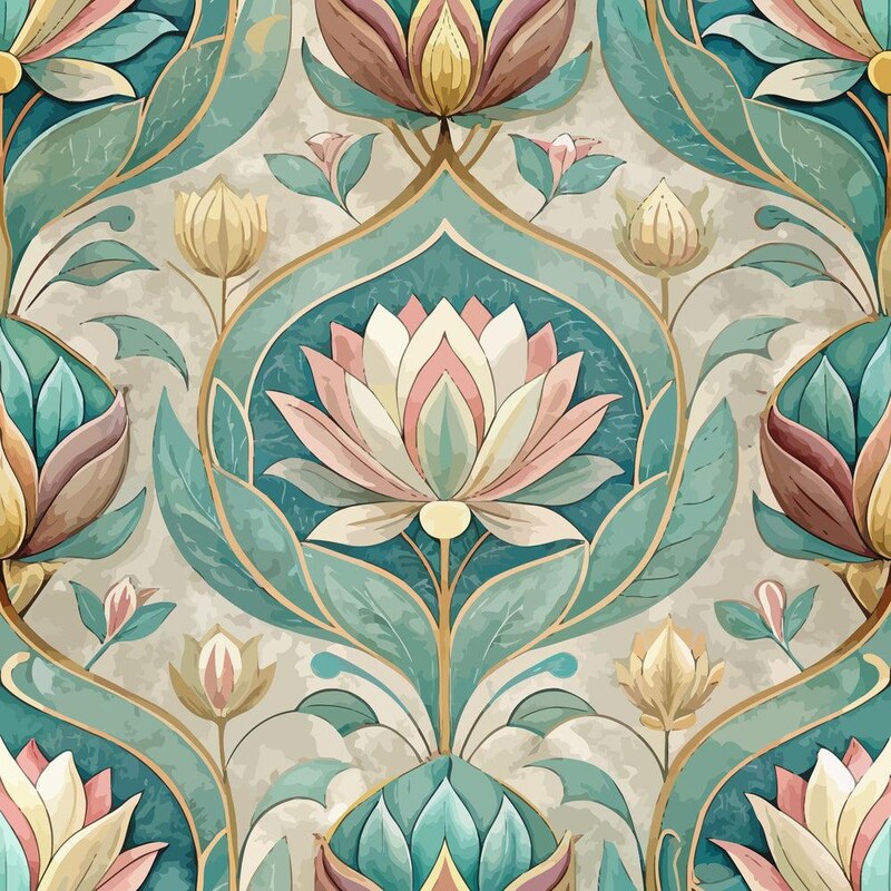 Lotus Fabric - Etsy