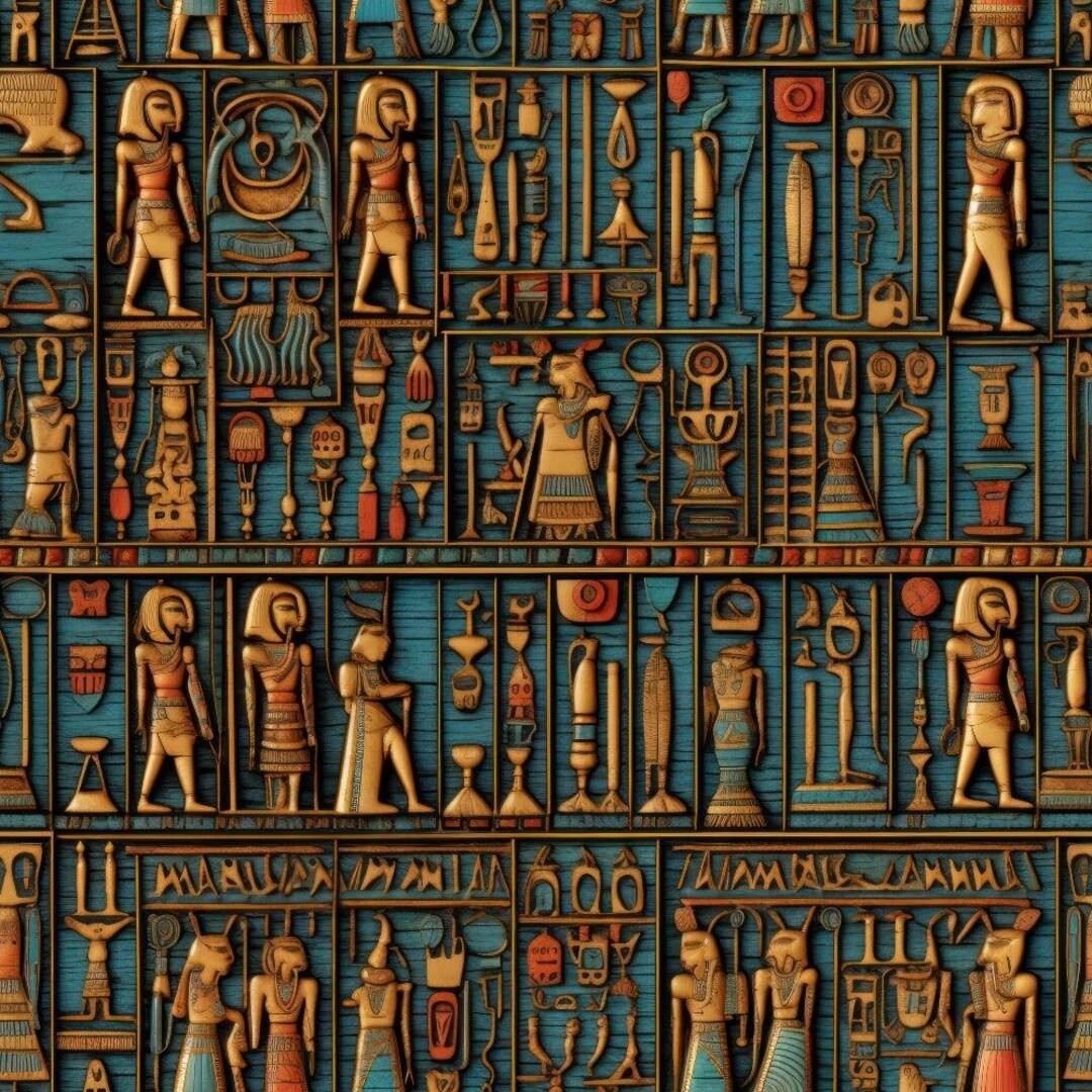 2D Ancient Egypt Pattern 15 Quilting Cotton Fabric - Etsy