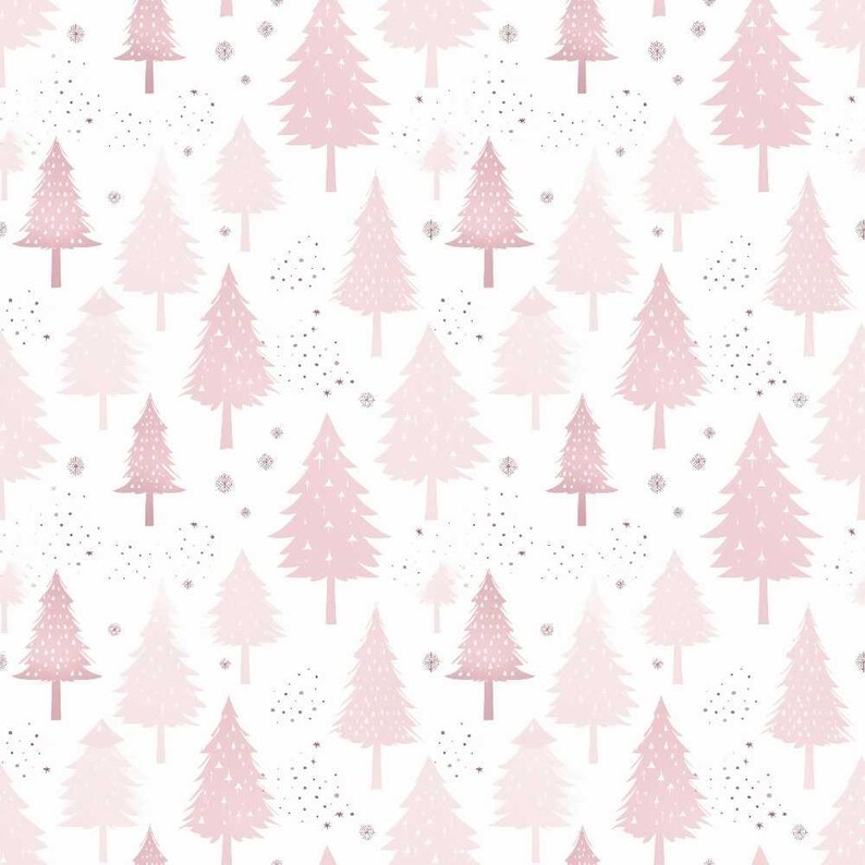 Pink Christmas Pattern 15 Quilting Cotton Fabric - Etsy