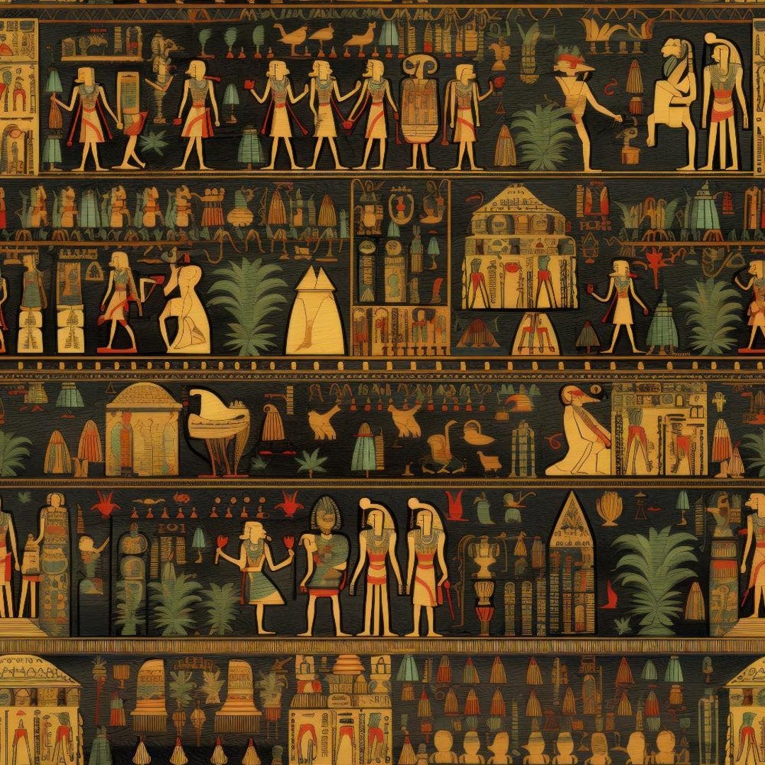 2D Ancient Egypt Pattern 40 Quilting Cotton Fabric - Etsy