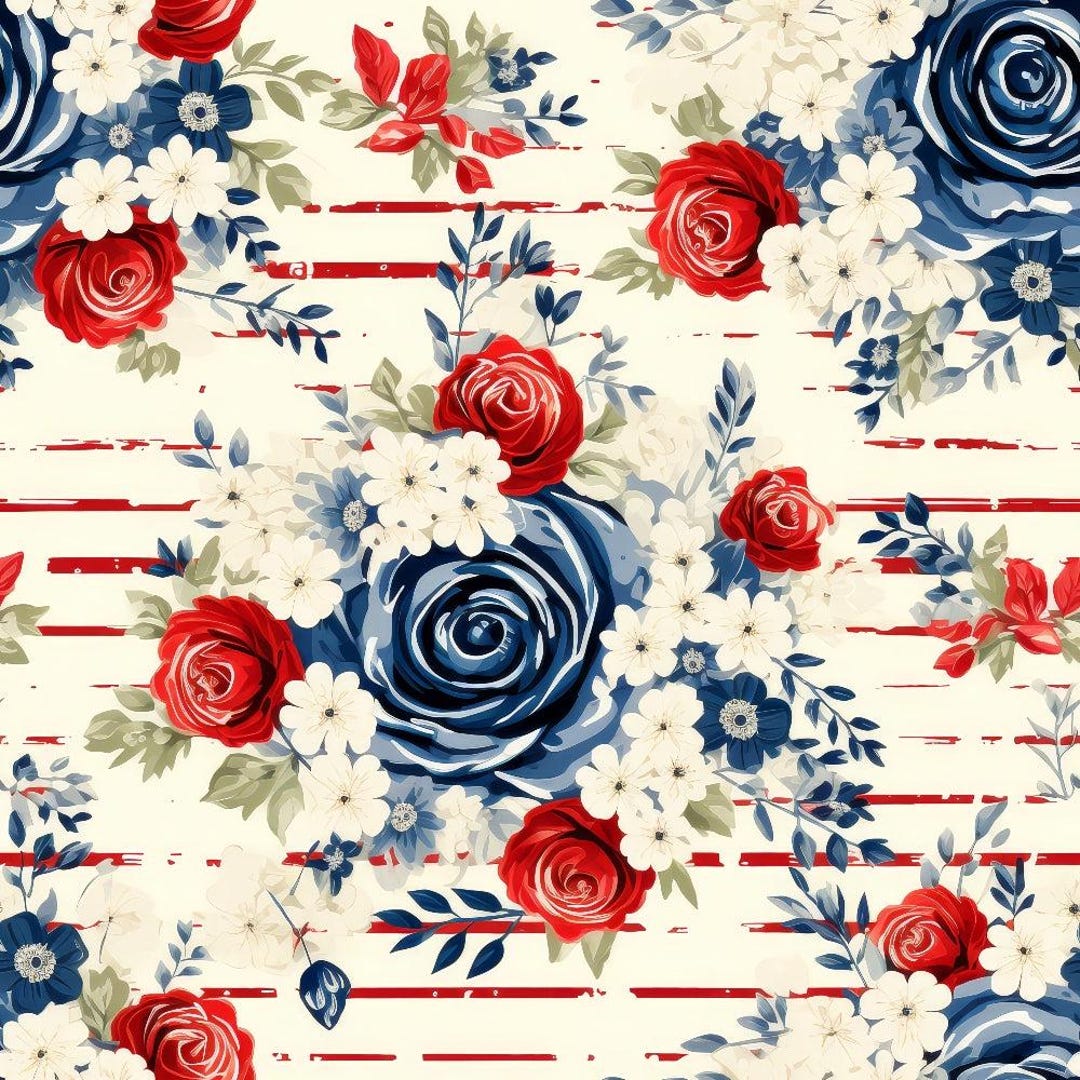 Patriotic Shabby Chic Pattern 9 Quilting Cotton Fabric - Etsy