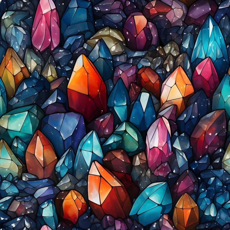 Gemstone Fabric - Etsy