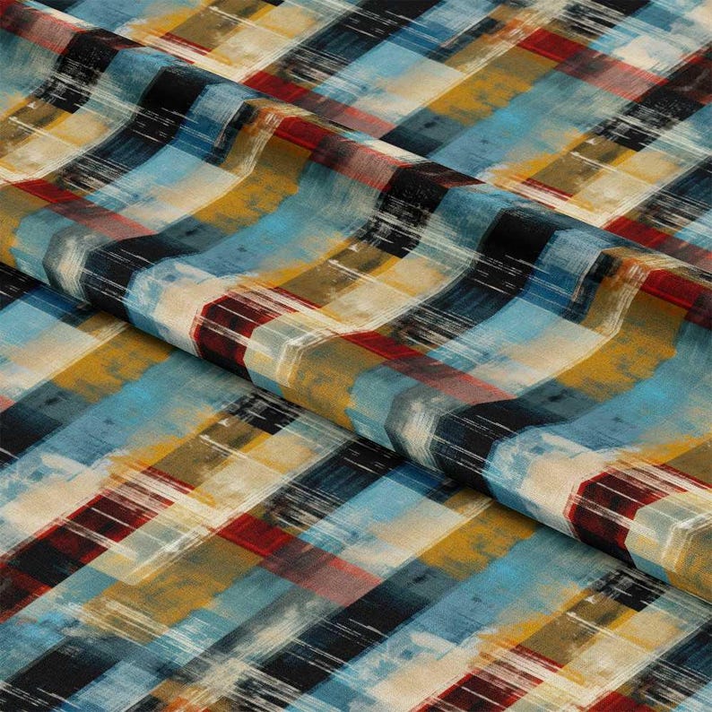 Grunge Plaid Pattern 8 Quilting Cotton Fabric - Etsy