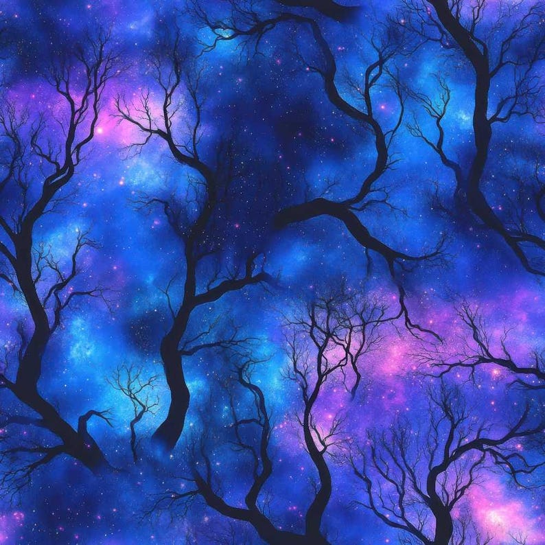 Starry Night Sky Pattern 2 Quilting Cotton Fabric - Etsy