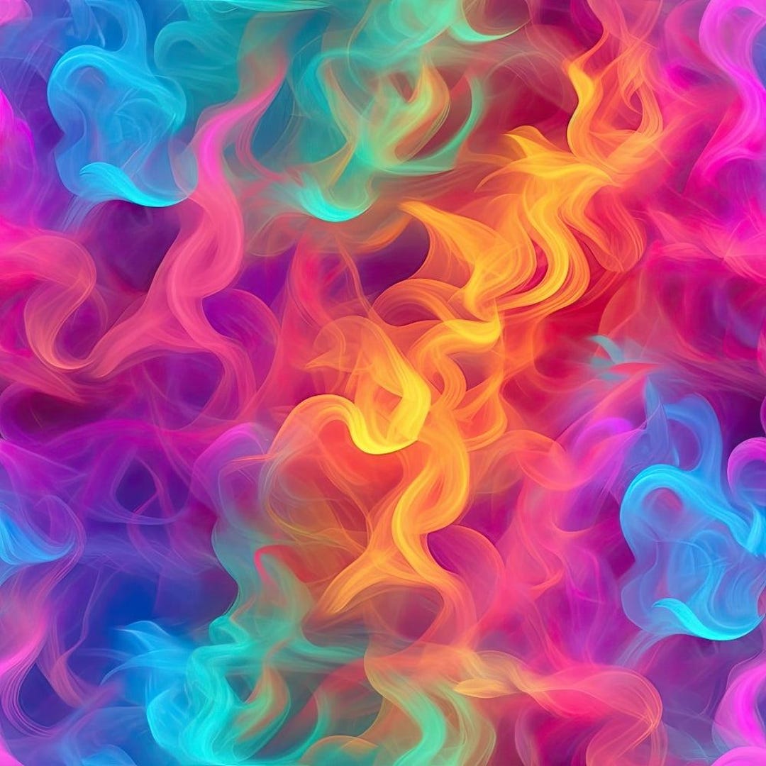 Rainbow Smoke Pattern 5 Quilting Cotton Fabric - Etsy
