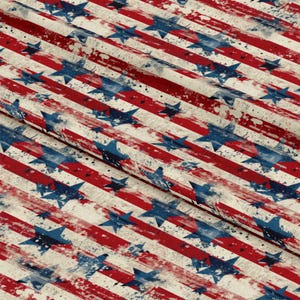Patriotic Shabby Chic Pattern 4 Quilting Cotton Fabric - Etsy