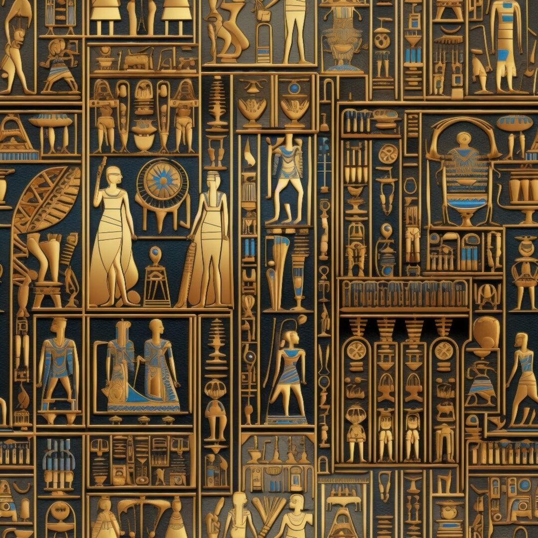 2D Ancient Egypt Pattern 14 Quilting Cotton Fabric - Etsy