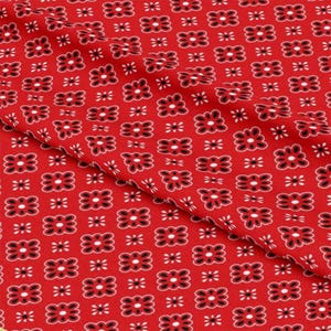 Red Bandana Pattern 9 Quilting Cotton Fabric - Etsy