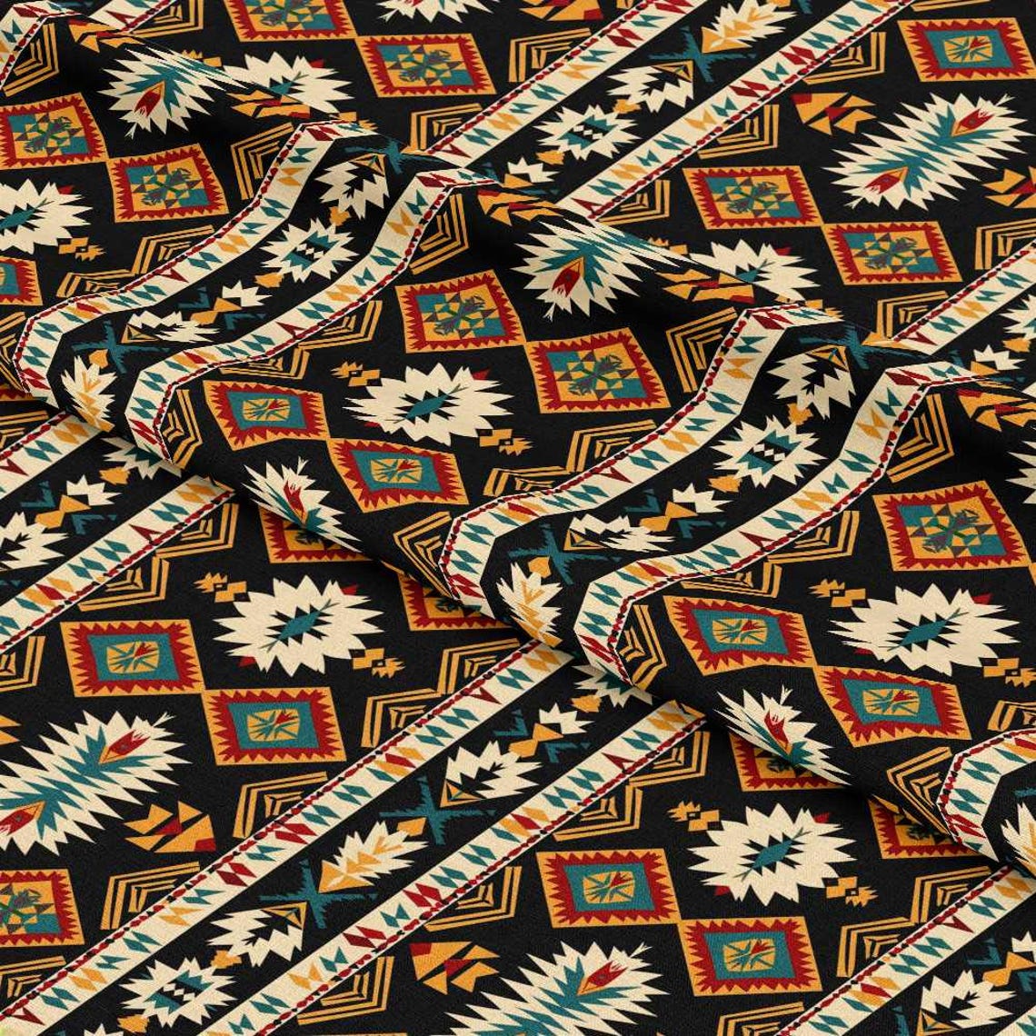 Retro Native American Pattern 5 Quilting Cotton Fabric - Etsy