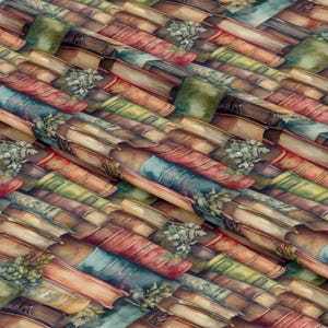 Whimsical Library Pattern 4 Quilting Cotton Fabric - Etsy