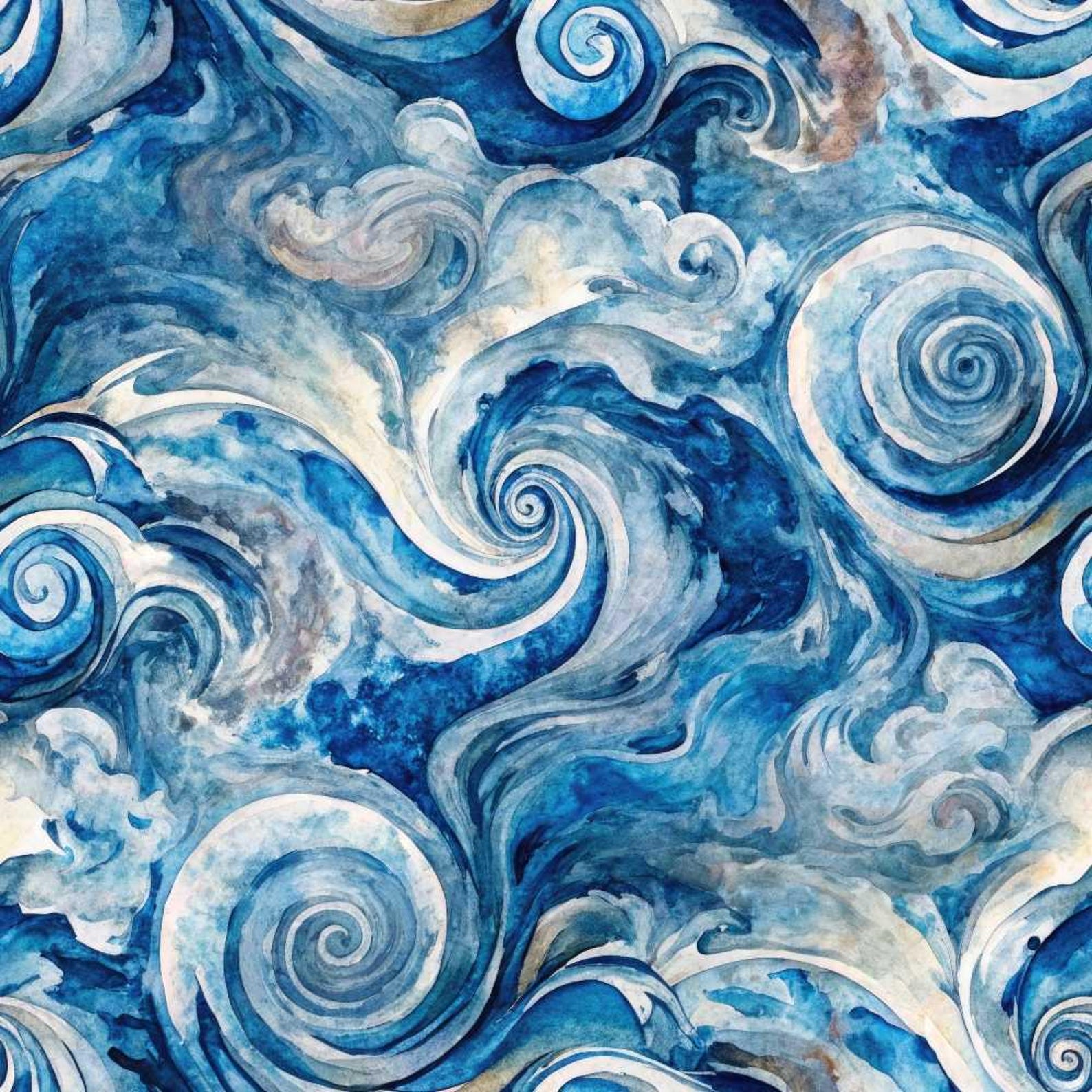 Ocean Swirls Pattern 8 Quilting Cotton Fabric - Etsy