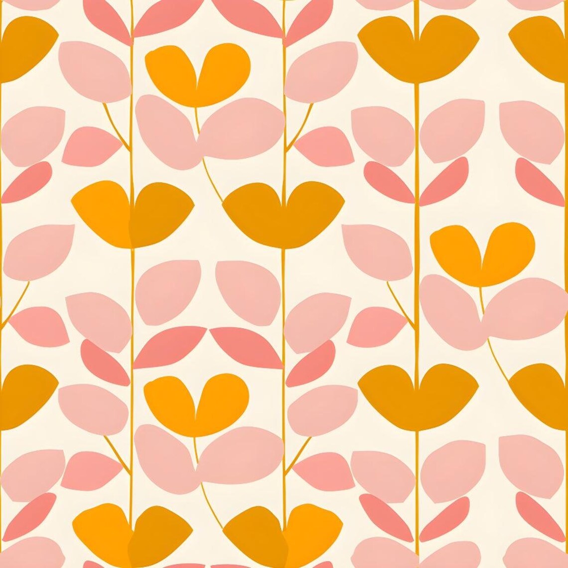 70s Retro Flowers Pattern 5 Quilting Cotton Fabric - Etsy