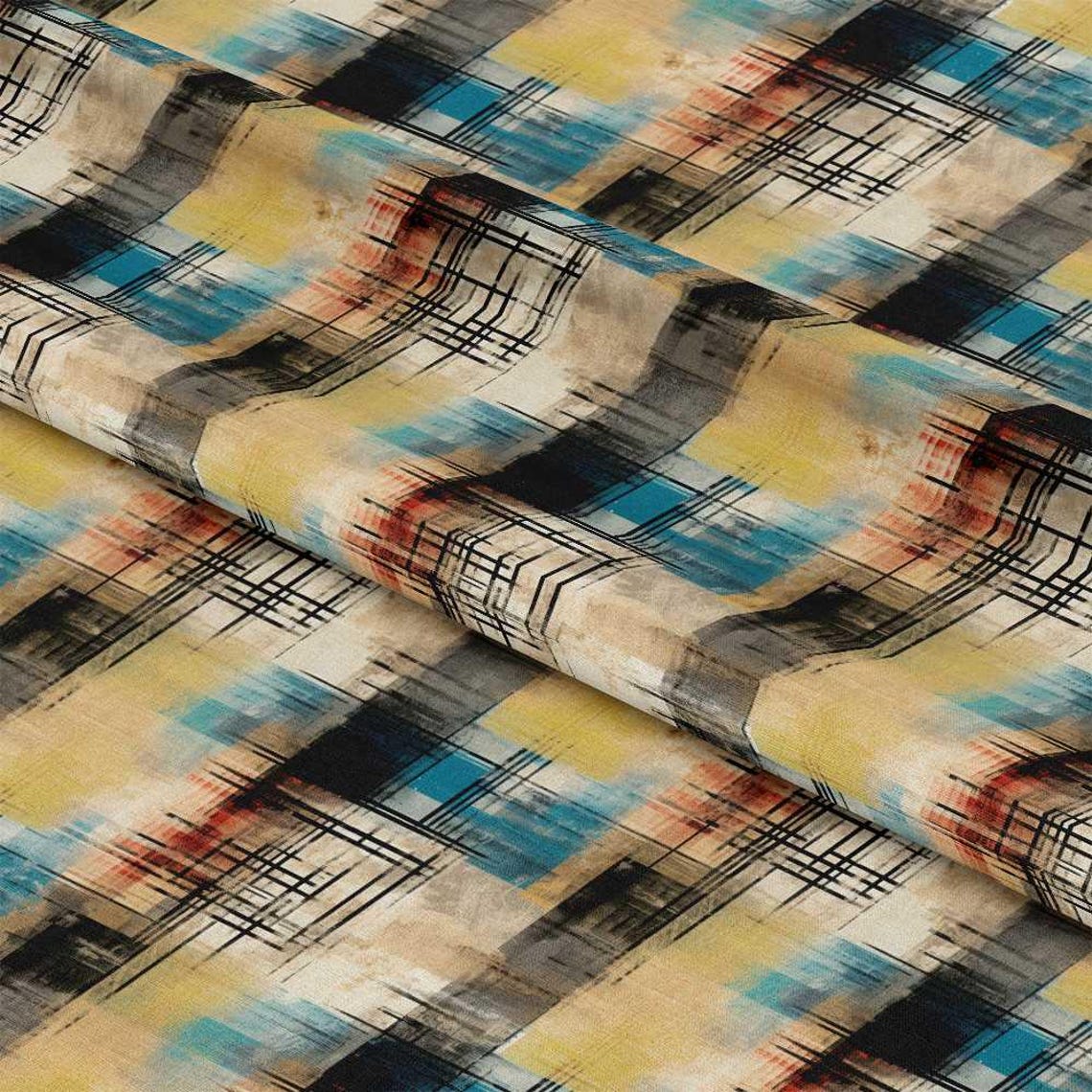 Grunge Plaid Pattern 10 Quilting Cotton Fabric - Etsy