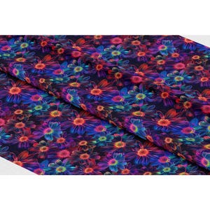 Neon Daisy Pattern 6 Quilting Cotton Fabric - Etsy